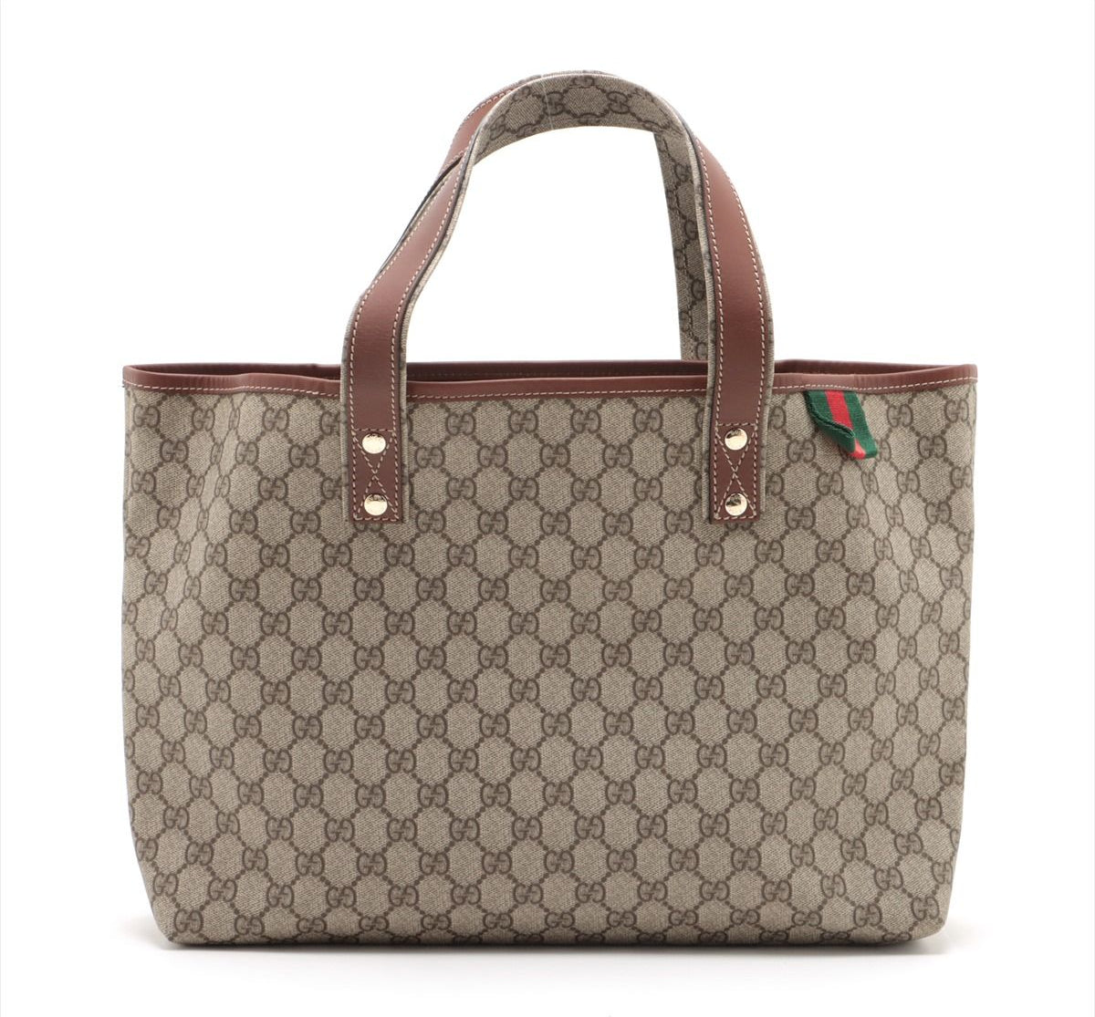 Gucci GG Plus Monogram Medium Signature Web Loop Tote Brown — LSC INC