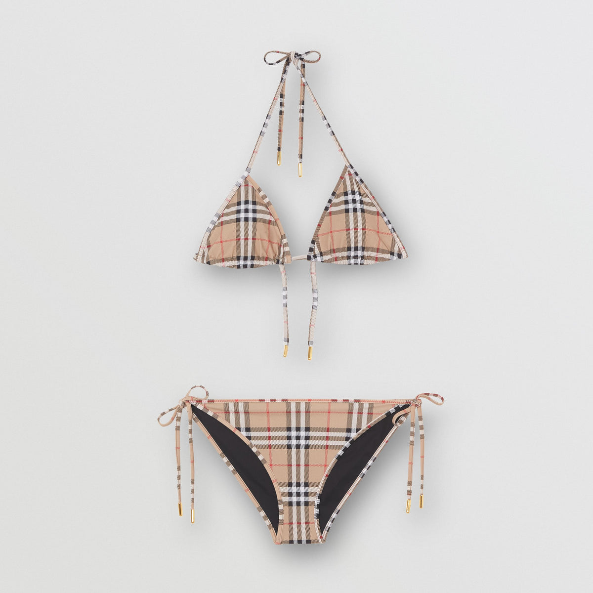 Burberry Vintage Check Triangle Bikini in Archive Beige — LSC INC