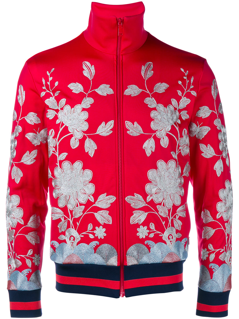 GUCCI FLORAL EMBROIDERED TRACK JACKET SIZE L — LSC INC